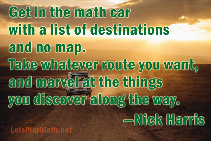Get in the Math Car – Denise Gaskins' Let's Play Math