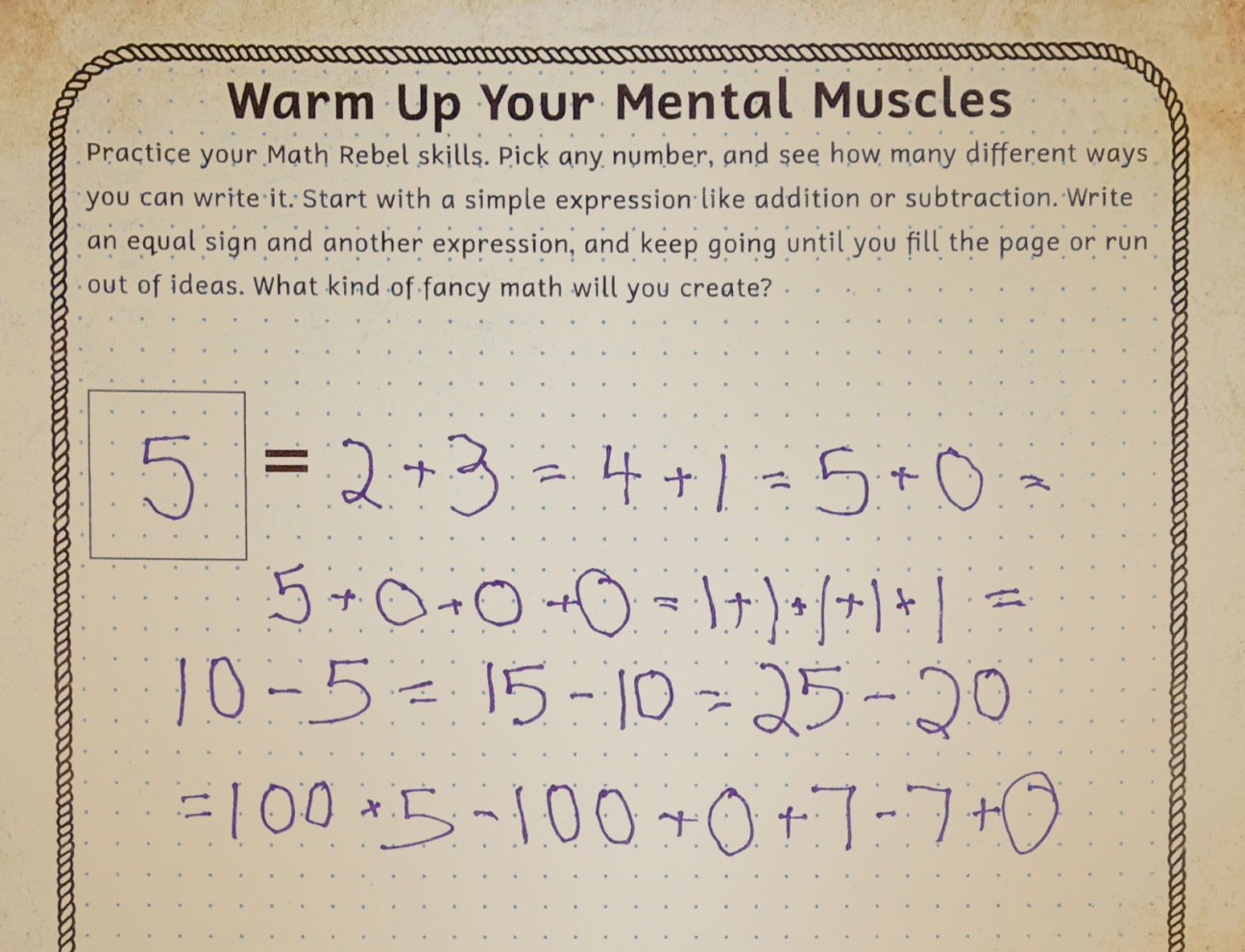 Math Journals and Creative Reasoning – Denise Gaskins' Let's Play Math
