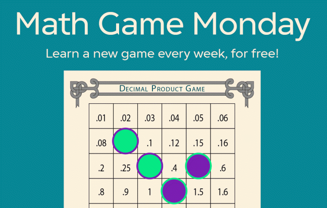 Math Game Monday – Denise Gaskins' Let's Play Math